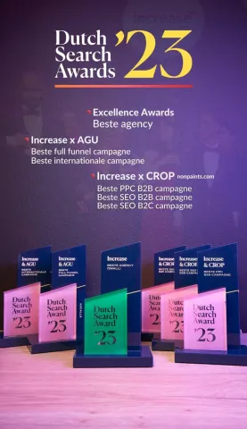 Increase wins five Dutch Search Awards | Follo Agency